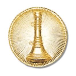 1 Straight Trumpet Cap Badge