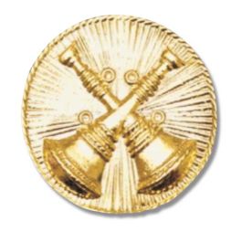 2 Crossed Trumpet Cap Badge