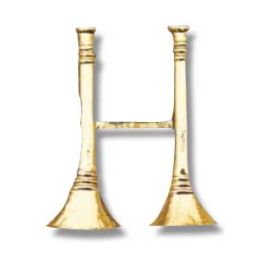 2 Straight Trumpet Shirt Collar Rank Insignia