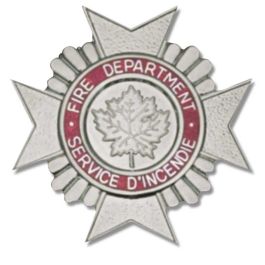Silver Fire Service Cap Badge